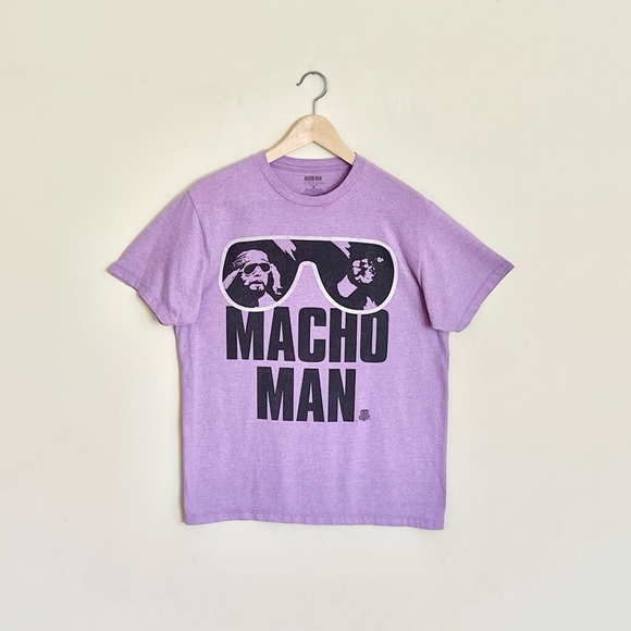 WWE | Shirts | Wwf Wwe Legends Macho Man Randy Savage Graphic Purple T ...